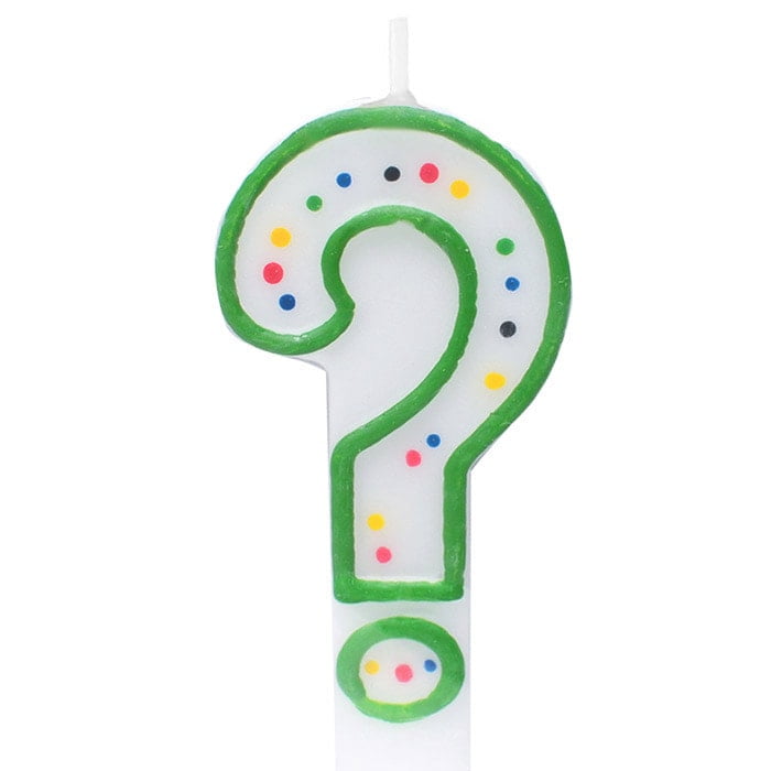 Wilton Question Mark Candle, Green - Walmart.com