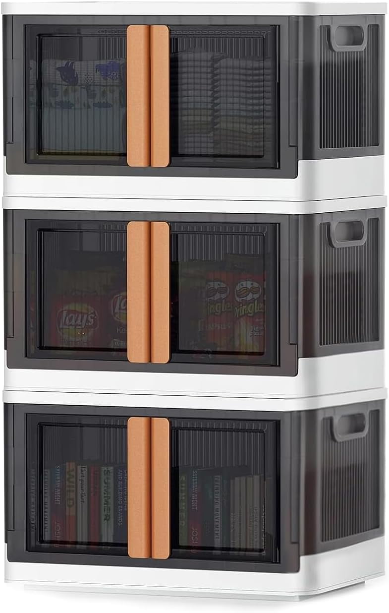 NUNET 76QT Extra Large Stackable Closet Organizer Foldable Storage ...