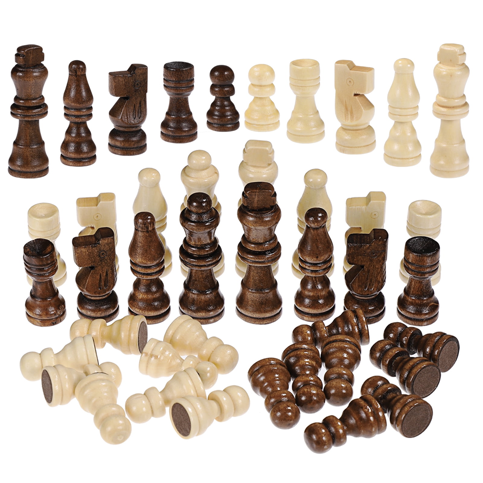 NUOBESTY 32pcs International Chess Pieces Wooden Chess Pieces Chess ...