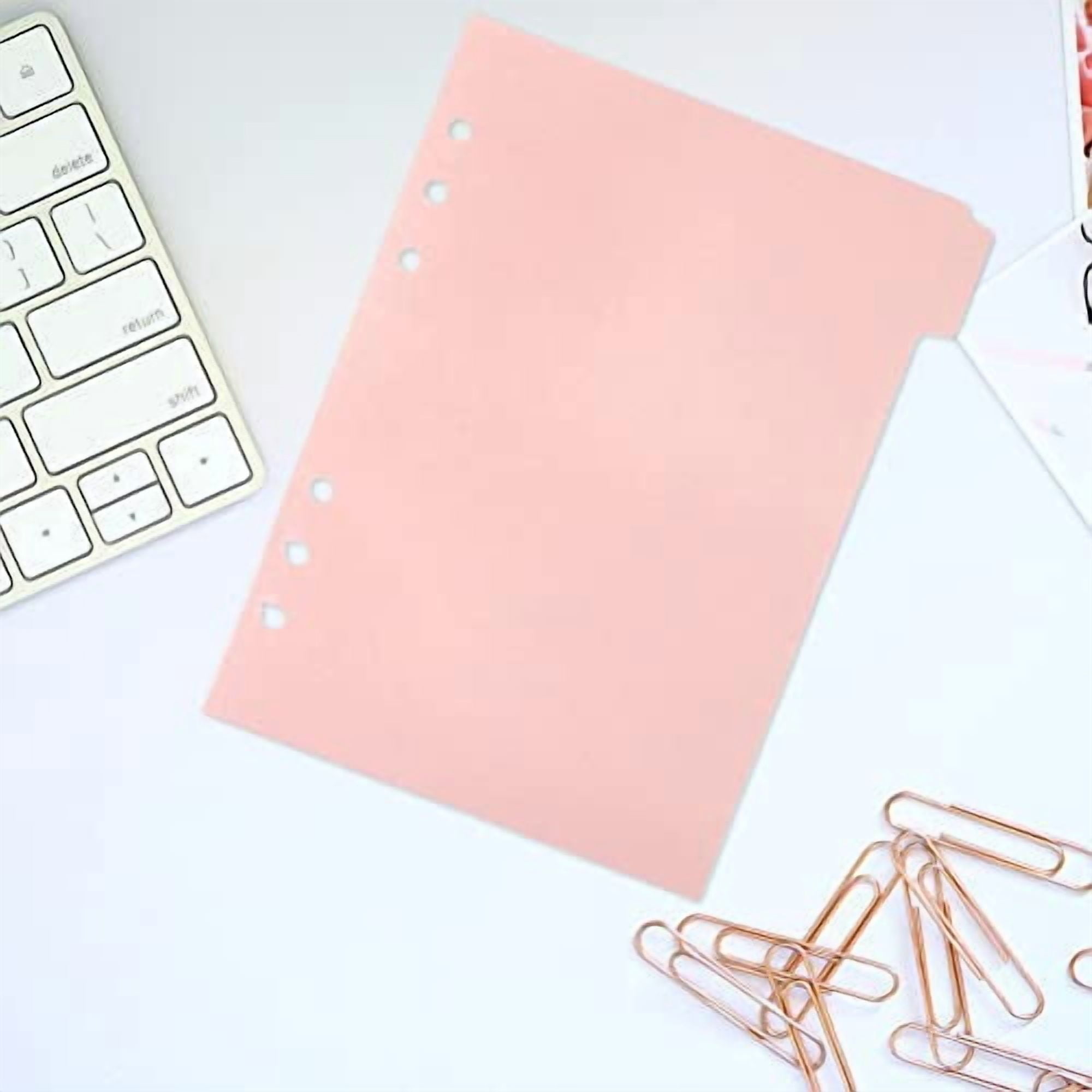 NUOBESTY 6Pcs Binder Divider 6 Ring A5 Size Plastic Divider Set Colored ...