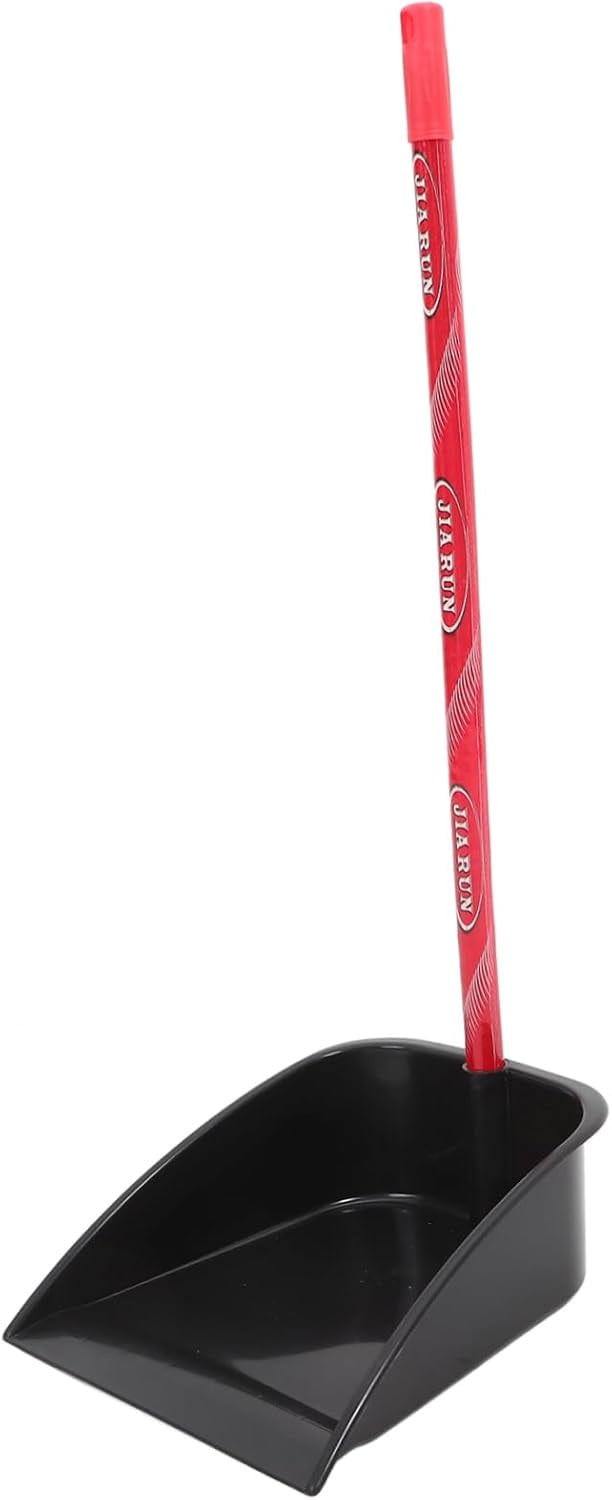 NUOBESTY Plastic Dustpan with Long Handle Upright Lobby Dustpan Stand ...