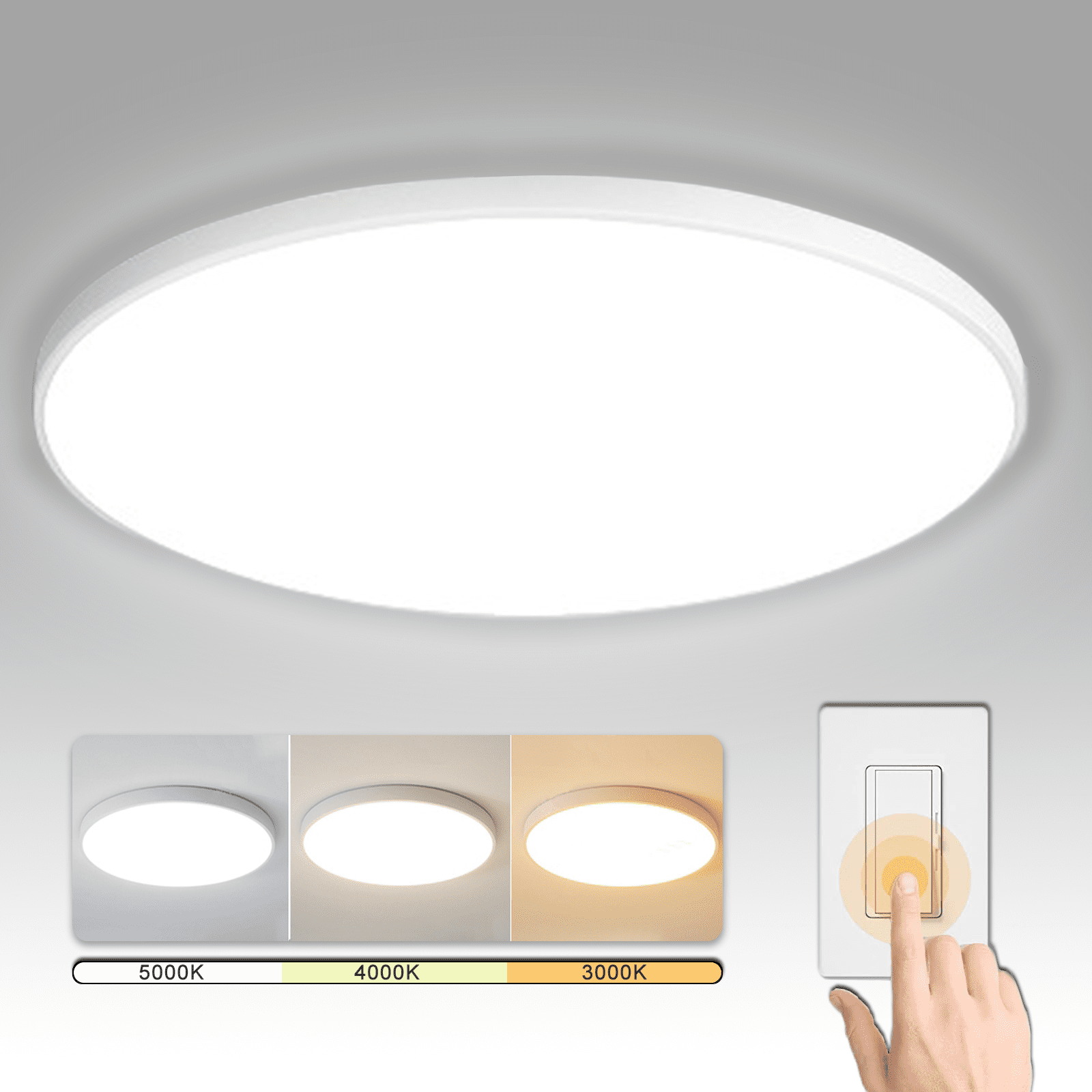NUODIFAN 14.6'' LED Ceiling Light, 36W, 3 Color Options, Ideal for ...