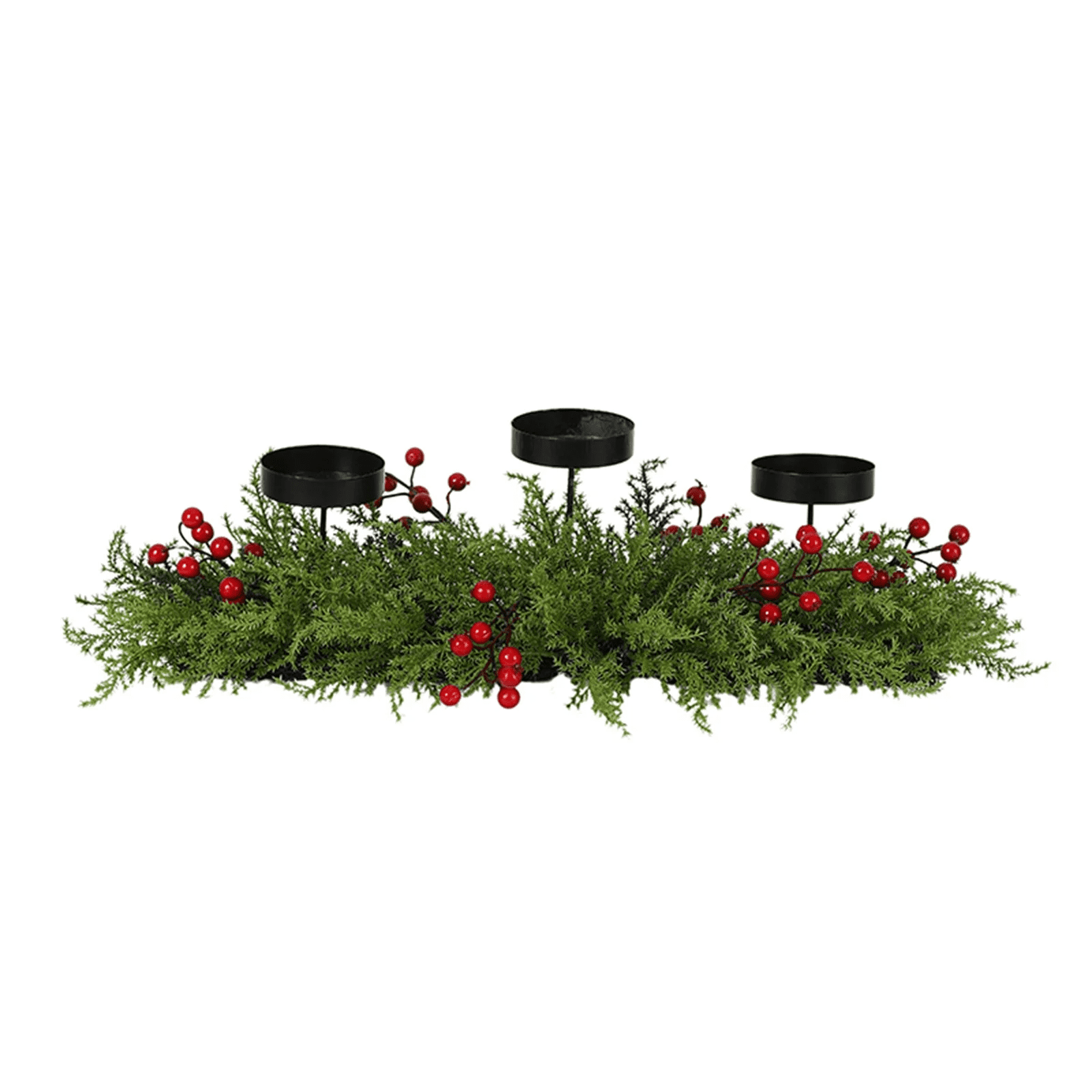 NUOKO Christmas Centerpieces for Tables and Fireplaces with 3 Candle ...