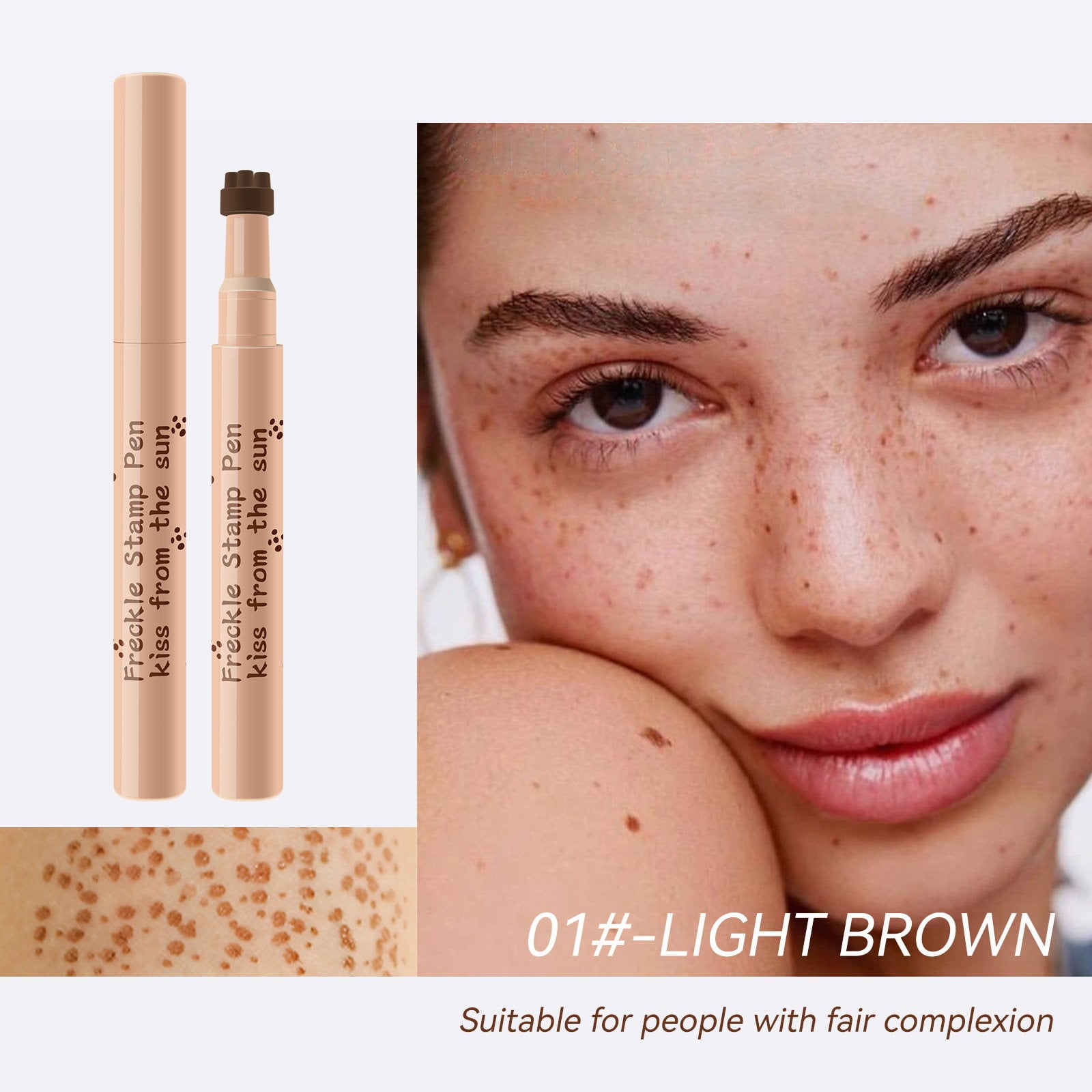 Nuoko Fake Freckle Pen Waterproof Faux Stamp Freckles Makeup Natural