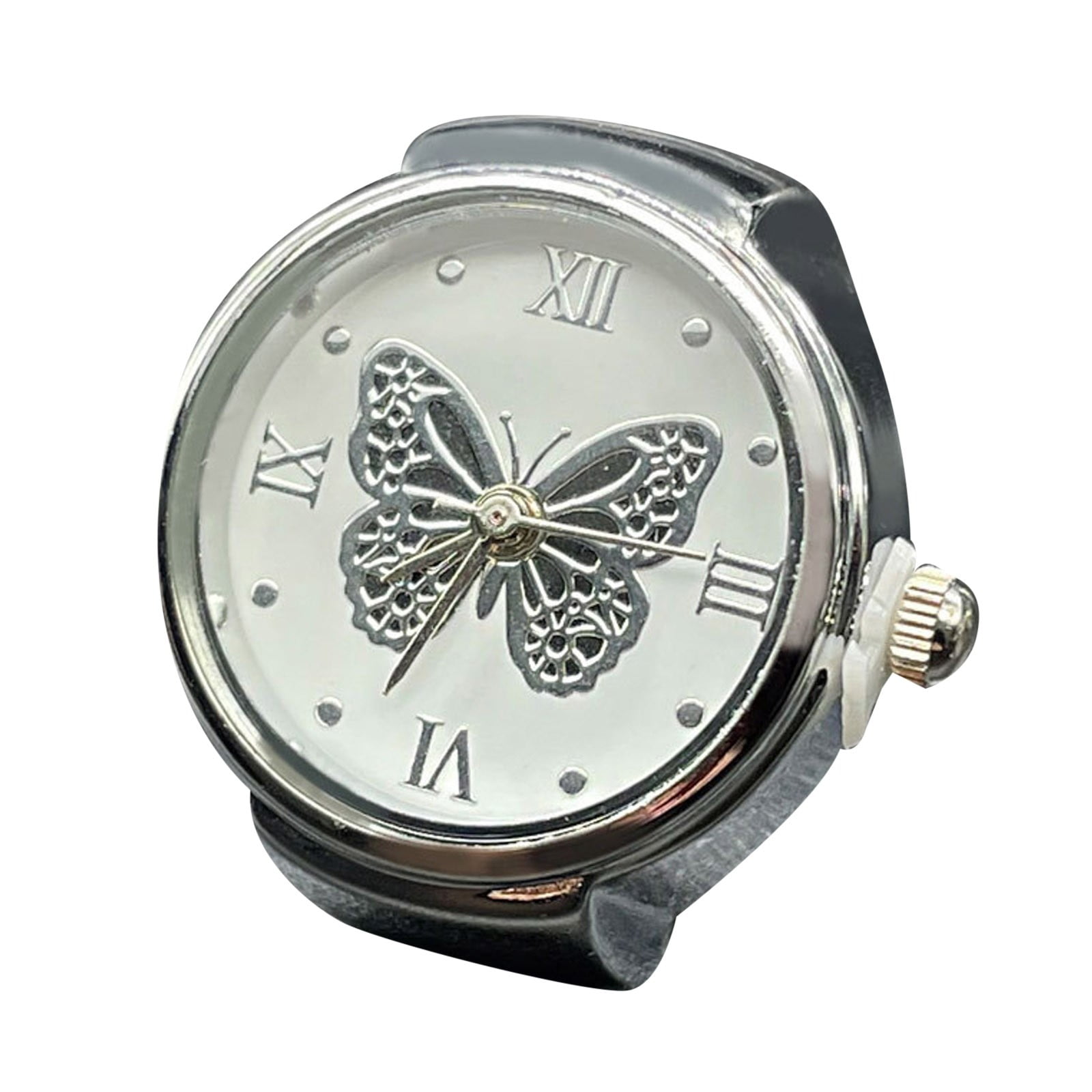 NUOKO Finger Ring Real Watch Ring To Tell Time Vintage Watch Clock Ring ...