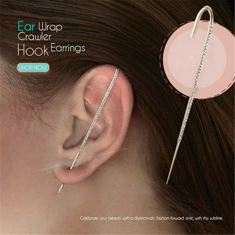 NUOKO Women Fashion Eareings Ear Wrap Crawler Hook Earrings 2PCS Walmart
