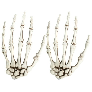 HOMEMAXS 1 Pair Skeleton Hand Bone Scary Skeleton Decorations Plastic ...