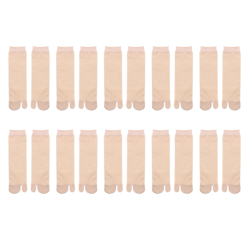 NUOLUX 1 Set 10 Pairs Summer Silk Big Toe Socks Short Sock Five-toed ...
