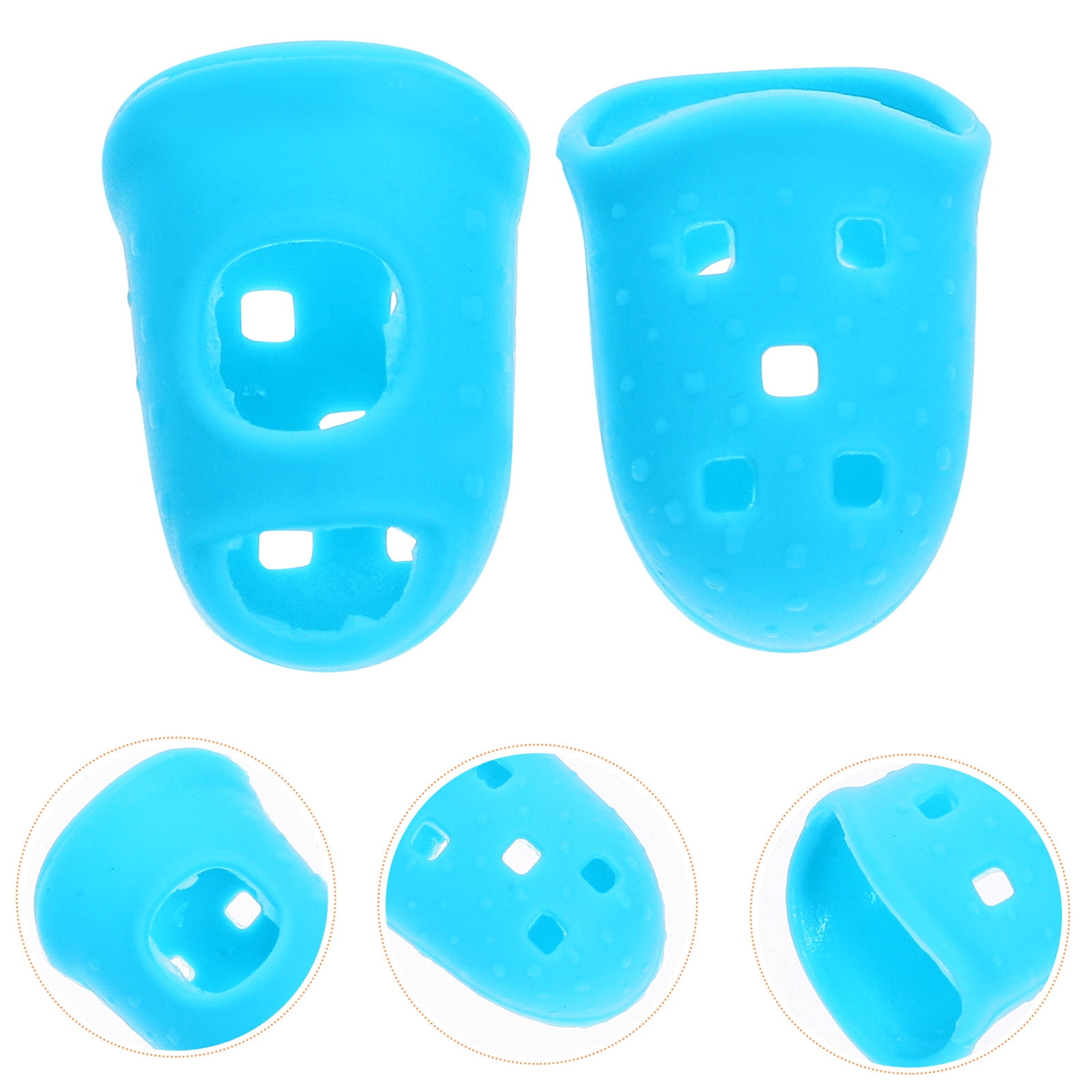 NUOLUX 1 Set Blue Silicone Finger Guards Ventilation For Beginners ...