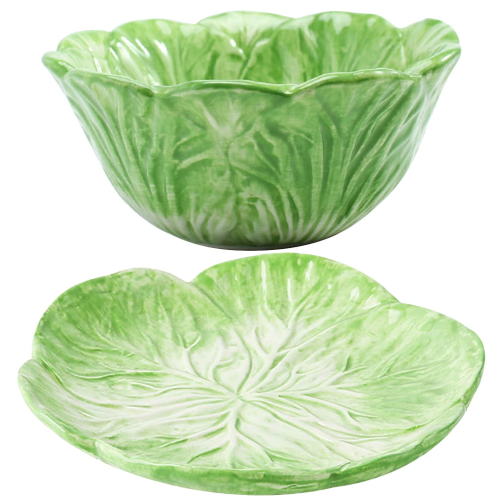 OUNONA 2Pcs Microwave Safe Cabbage Plate for Kids Tableware in Hotels ...