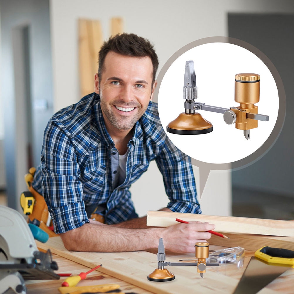 NUOLUX 1 Set Circular Cutter for Tile Cutting Golden Color Adjustable ...