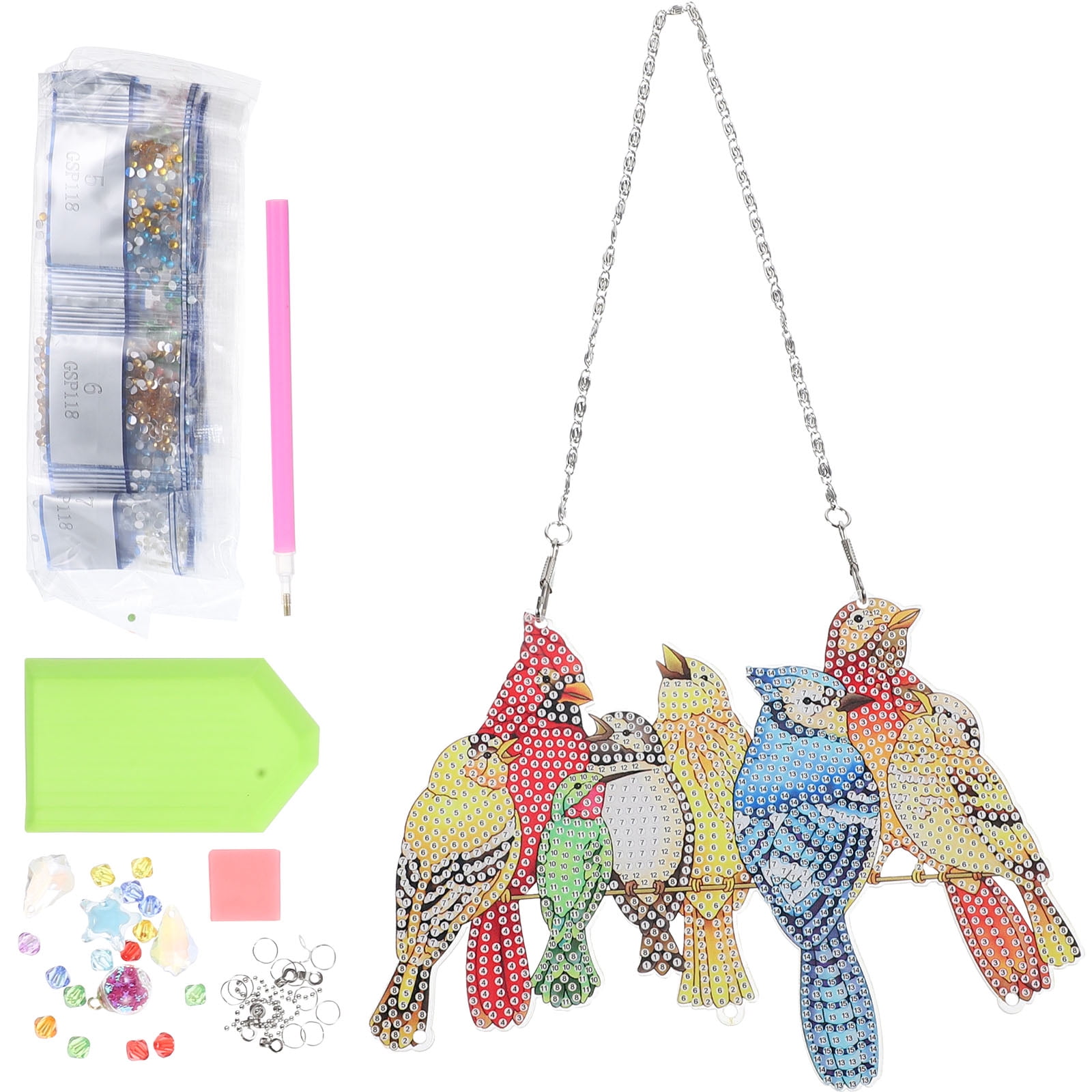 NUOLUX 1 Set DIY Diamond Picture Bird Diamond Art Hanging 5D Diamond ... NUOLUX 1 Set DIY Diamond Picture Bird Diamond Art Hanging 5D Diamond ...