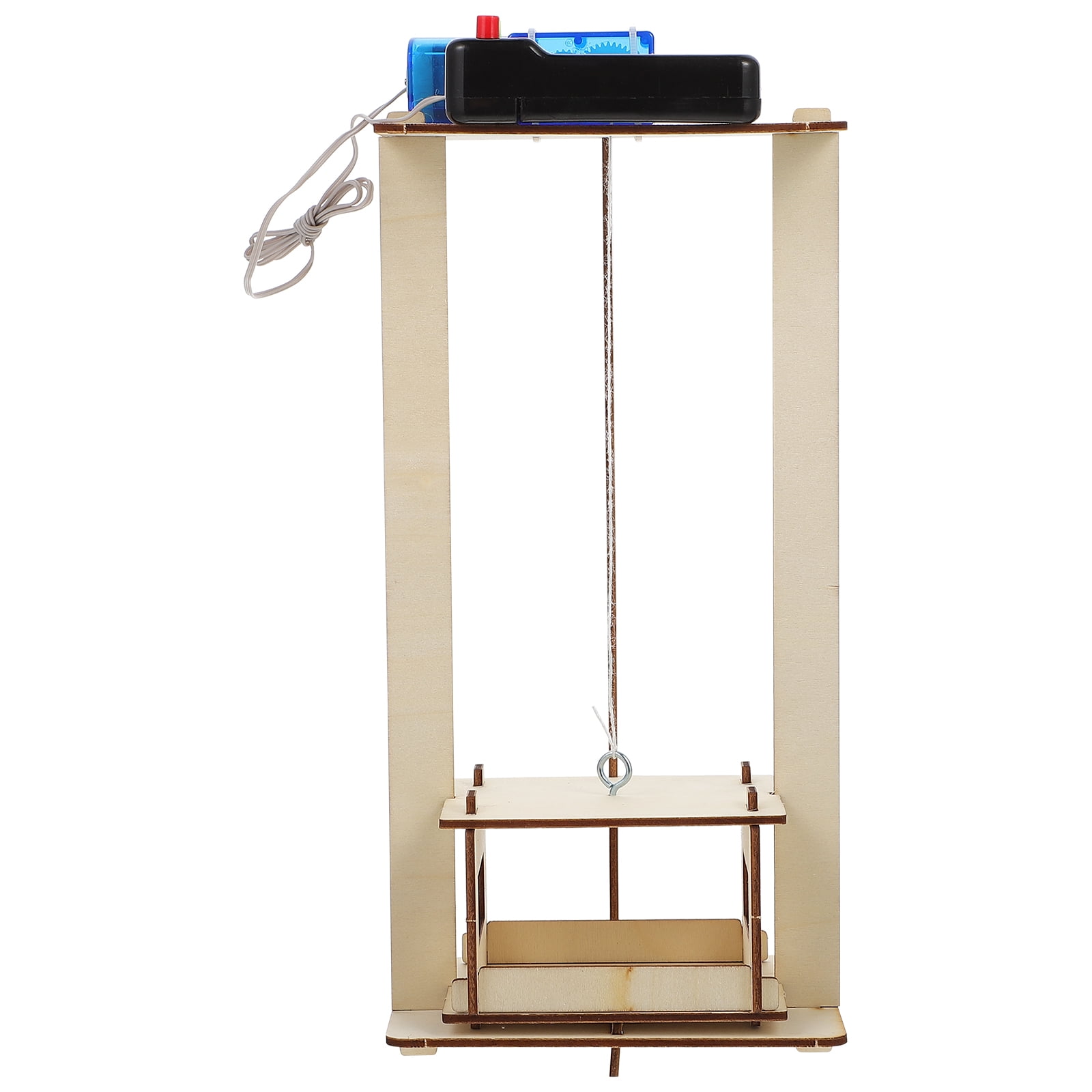 NUOLUX 1 Set Diy Elevator Toy Model for Kids Diy Design Wood Assembly ...