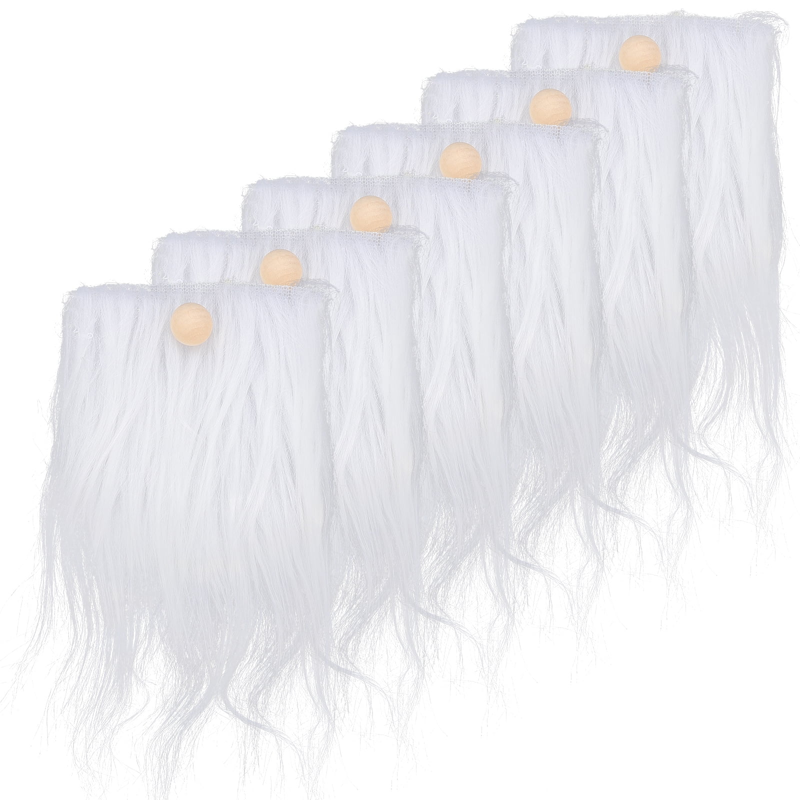 NUOLUX 1 Set Fake Beards and Wood Balls Kits Pre-cut Gnome Beard Gnome ...