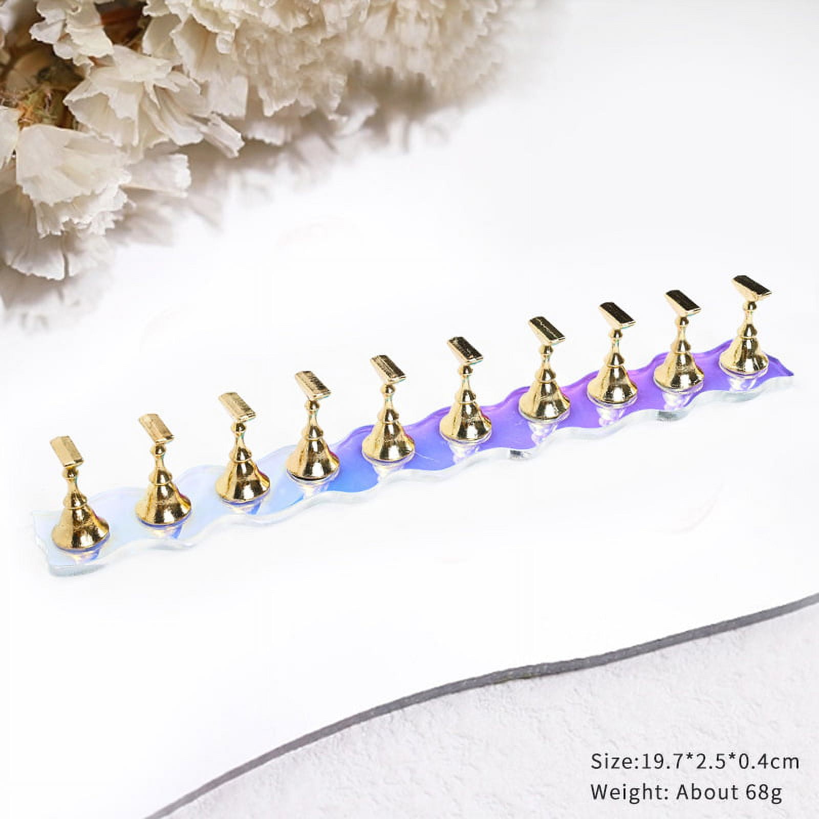 NUOLUX 1 Set Press on Nails Display Stand Nail Art Practice Stand Fake ...