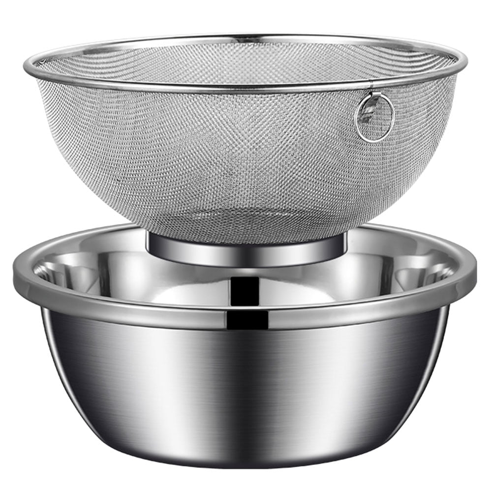 NUOLUX 1 Set Rice Colander Stainless Steel Colander with Bowl Food ...