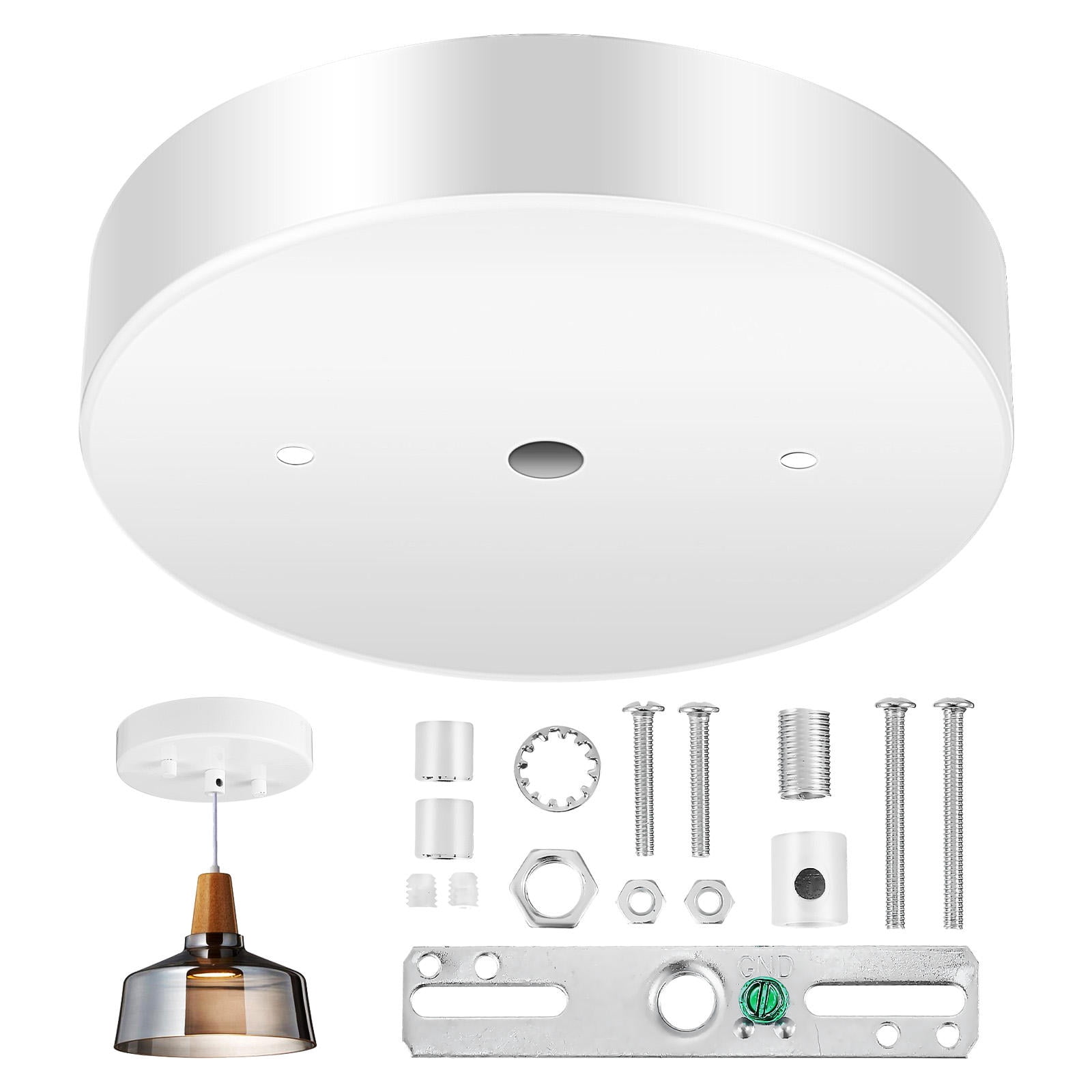 NUOLUX 1 Set White Metal Square Ceiling Light Mounting Bracket for ...