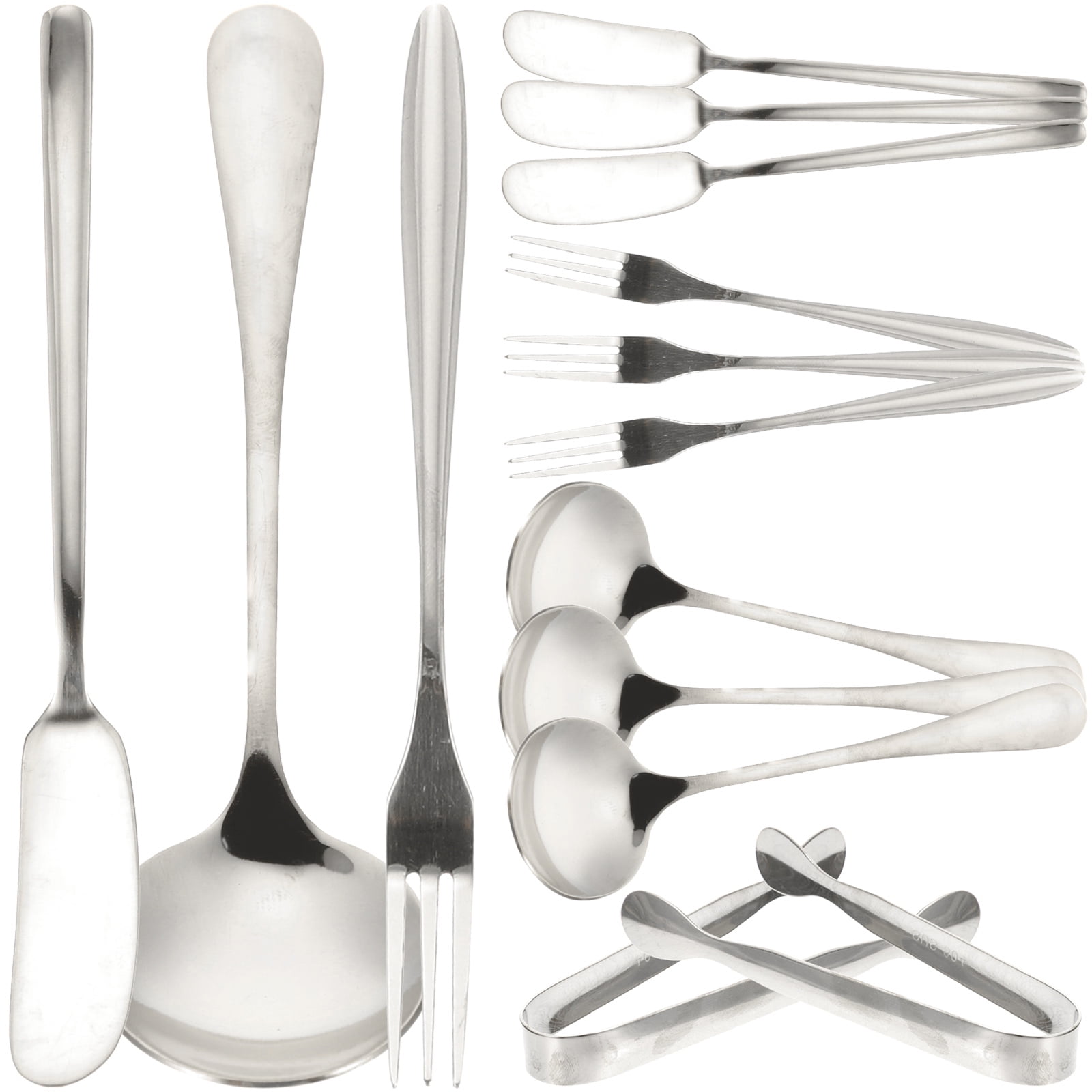 NUOLUX 1 Set of Cheese Butter Spreader Knives Coffee Spoon Dessert Fork ...