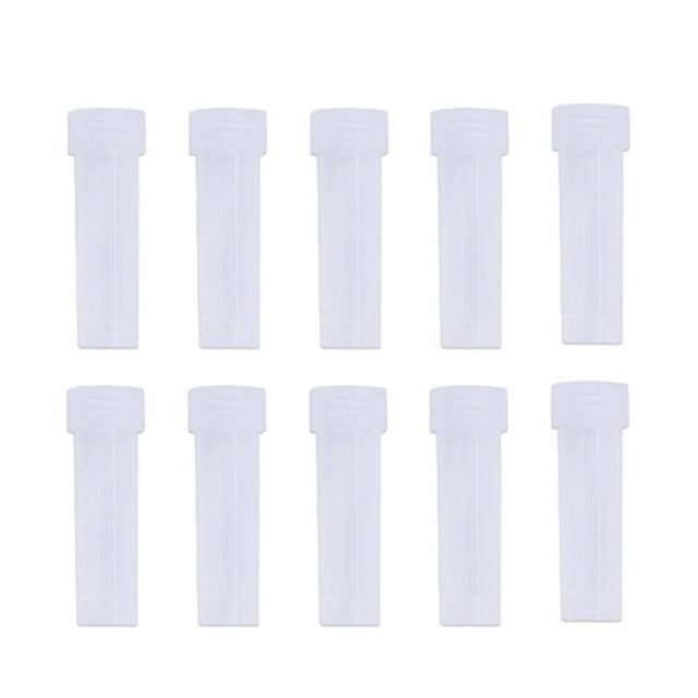 NUOLUX 10 Pcs 6x2CM Transparent Plastic Storage Bottles Needles Storage ...