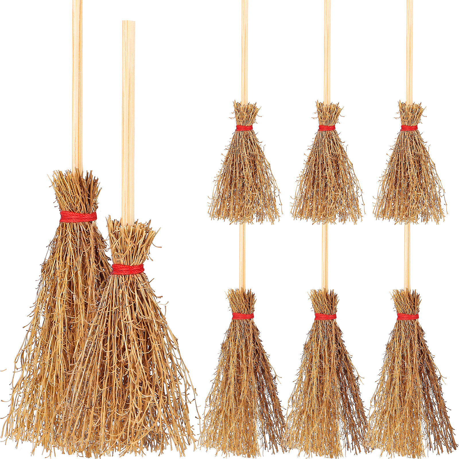 NUOLUX 10 Pcs Miniature Brooms Tiny Brooms Doll House Accessories Witch ...