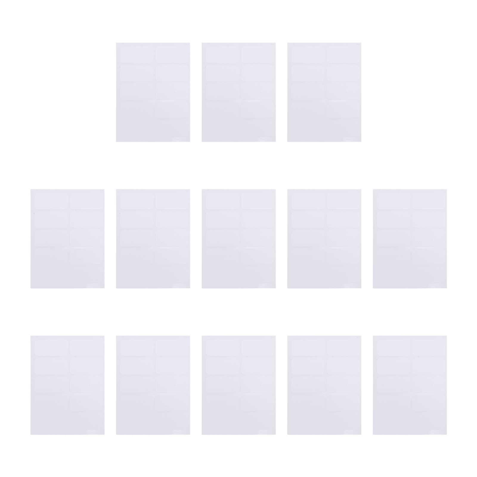 NUOLUX 10 Sets Self Adhesive Name Tags for Household Users White Cloth ...