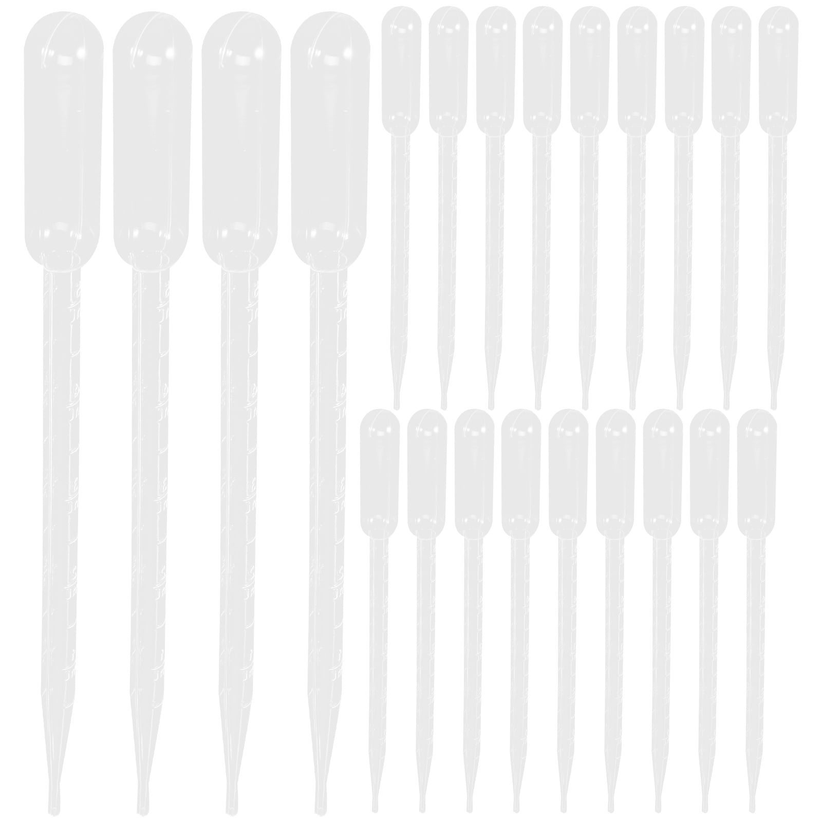 NUOLUX 100 pcs Disposable Plastic Dropper Transfer Liquid Pipettes ...