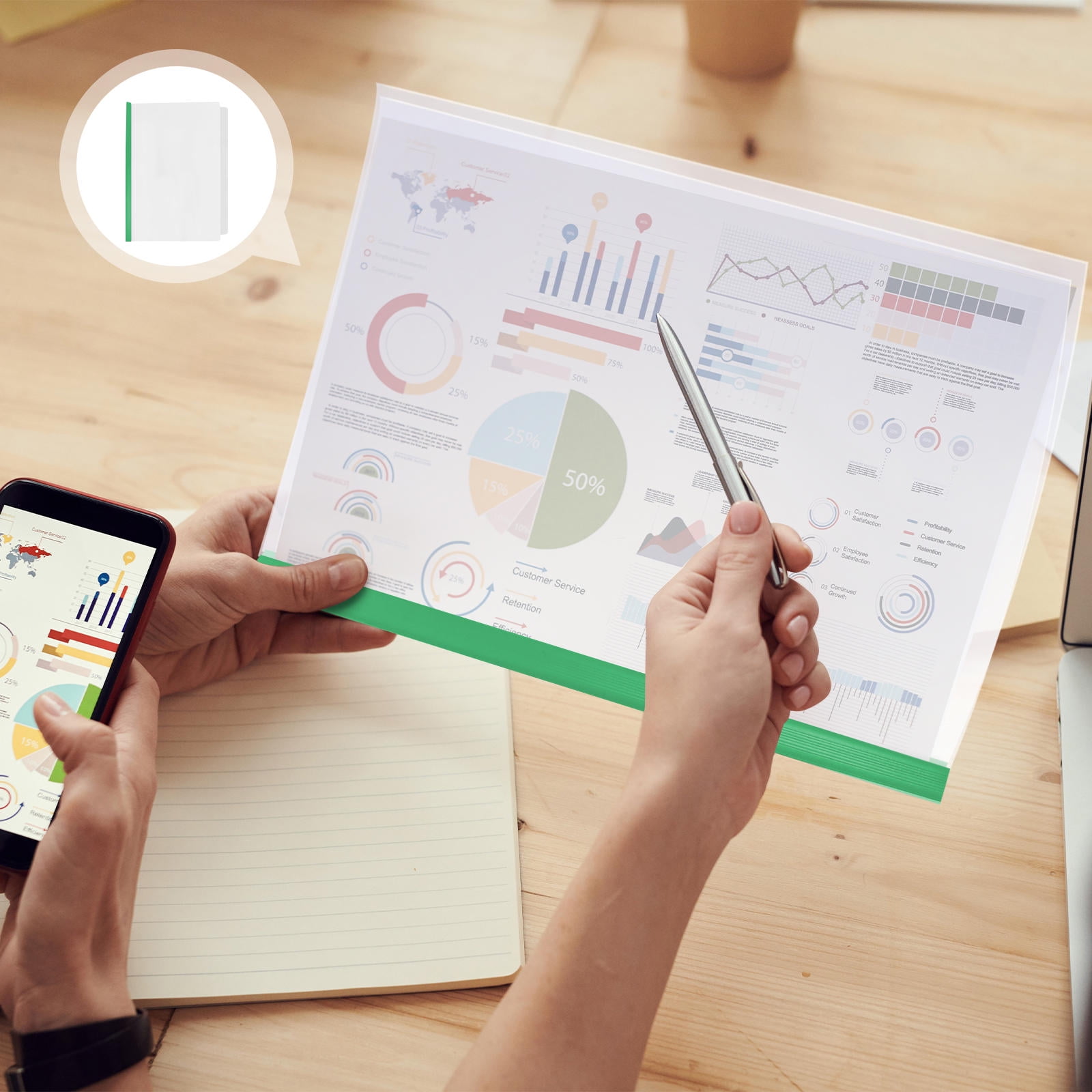 NUOLUX 10Pack Rectangular File Folders for Businessmen and Students ...