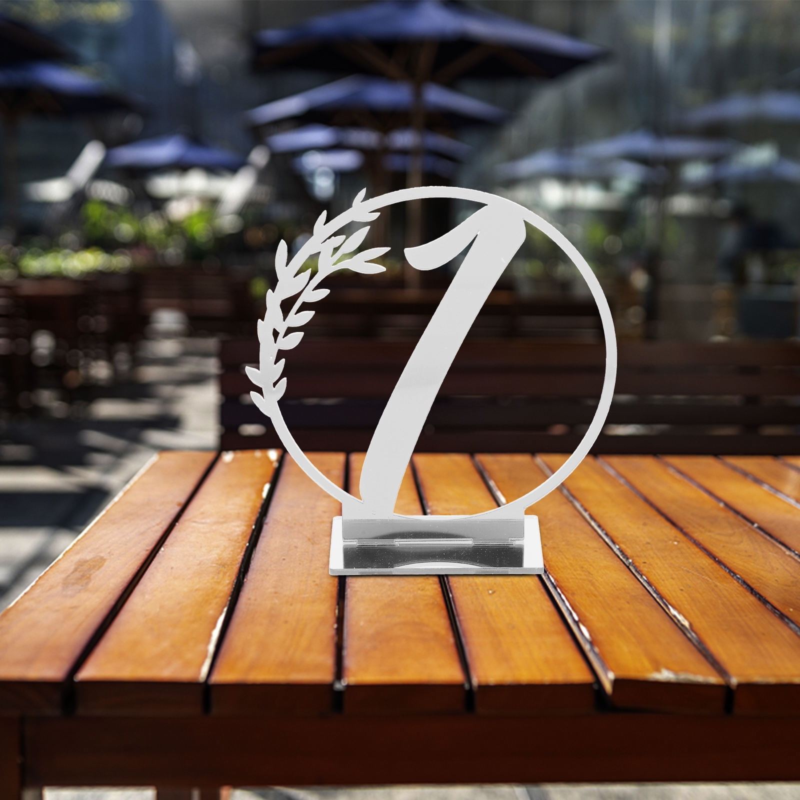 NUOLUX 10Pack Reserved Signs for Tables Silver Acrylic Square Seating ...