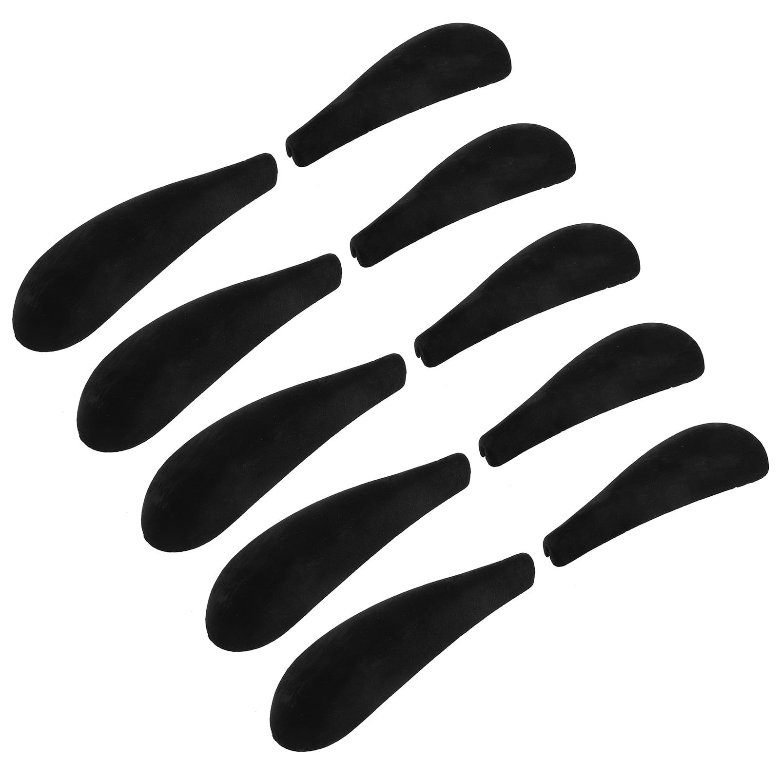 NUOLUX 10Pcs Arc Shaped Flocking Plastic Clothes Hanger Shoulder Pads ...