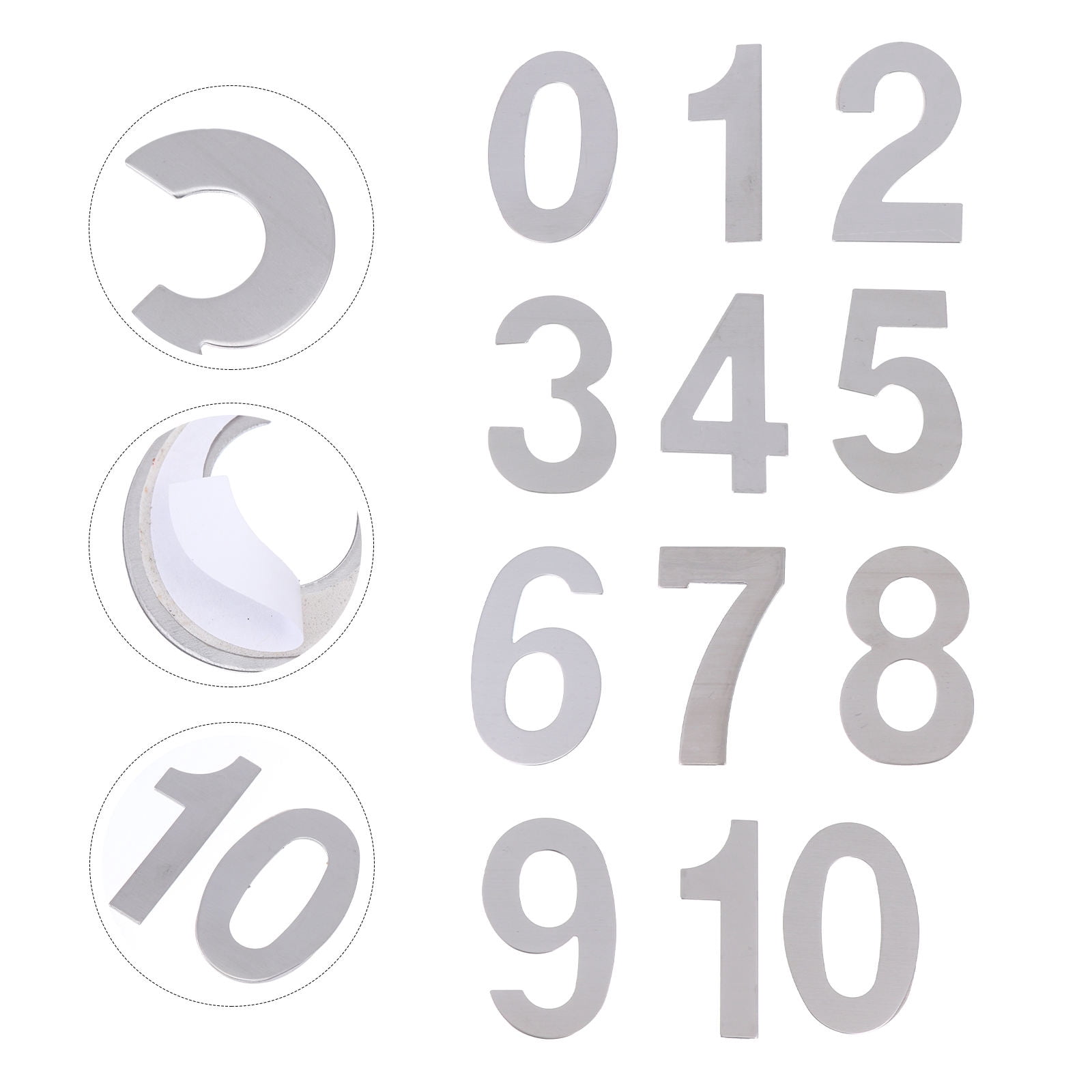 NUOLUX 10Pcs Modern Stainless Steel Door House Numbers for Home Address ...