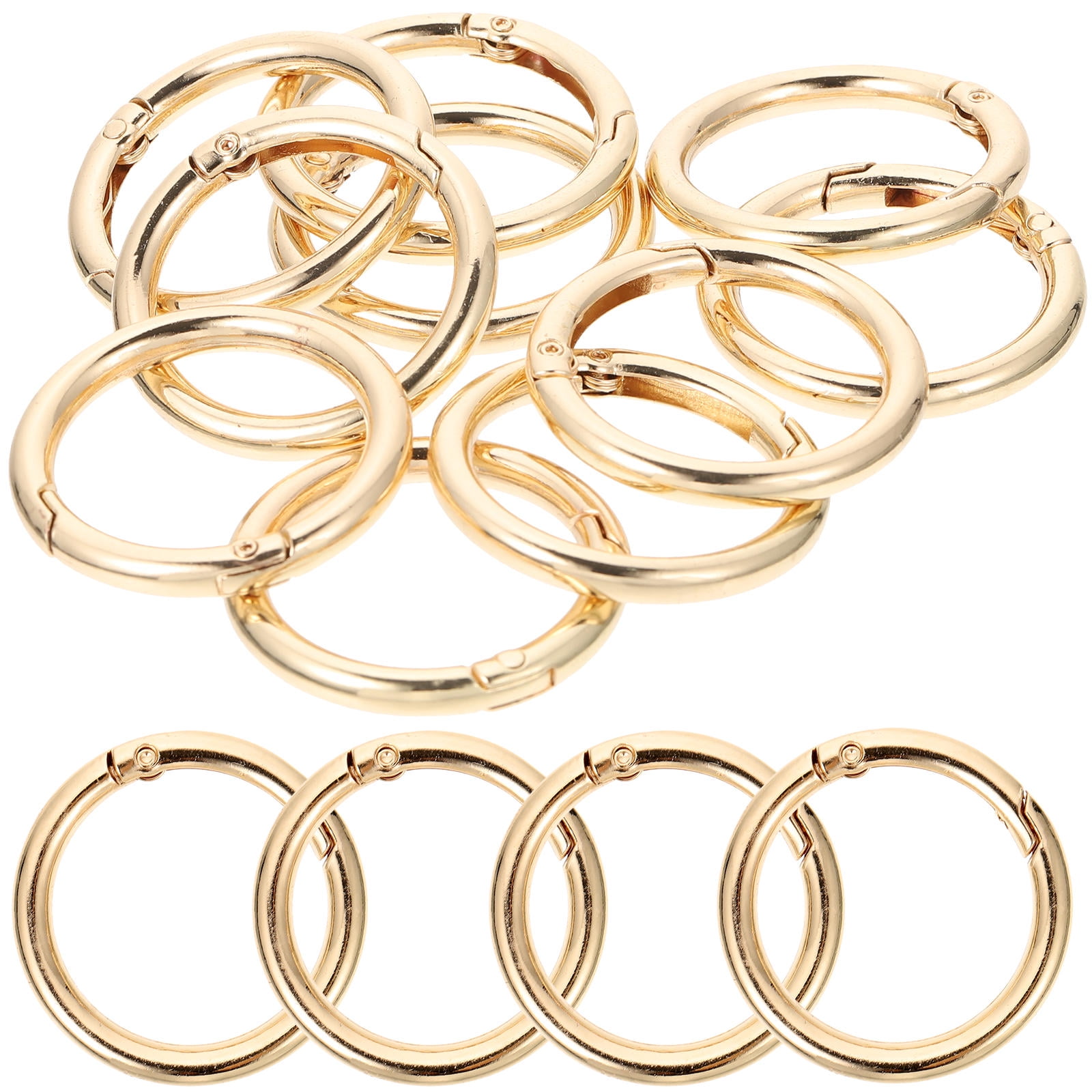 NUOLUX 10Pcs Ring Circular Nickel Plating Spring Clip Design for ...
