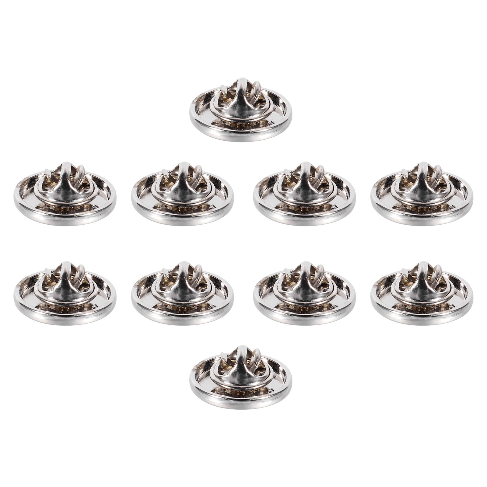 NUOLUX 10Pcs Silver Alloy Buttons for Clothes and Knitted Garments ...