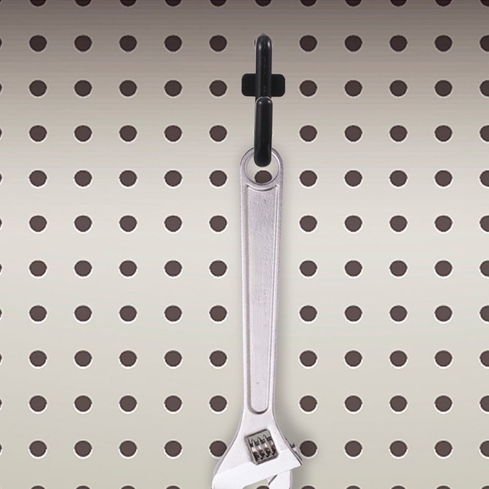 NUOLUX 10Pcs Storage Enthusiasts Pegboard Tool Holders J-Shaped Black ...