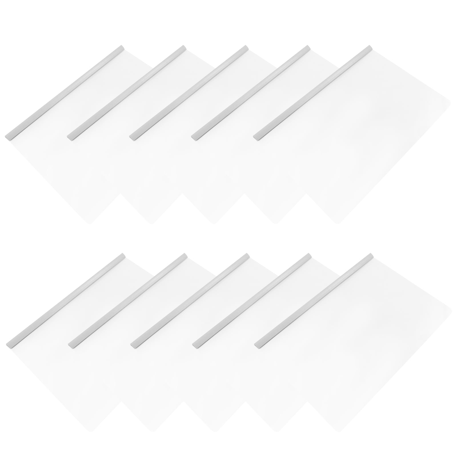 NUOLUX 10Pcs White Transparent File Folders for School and Use with Non ...