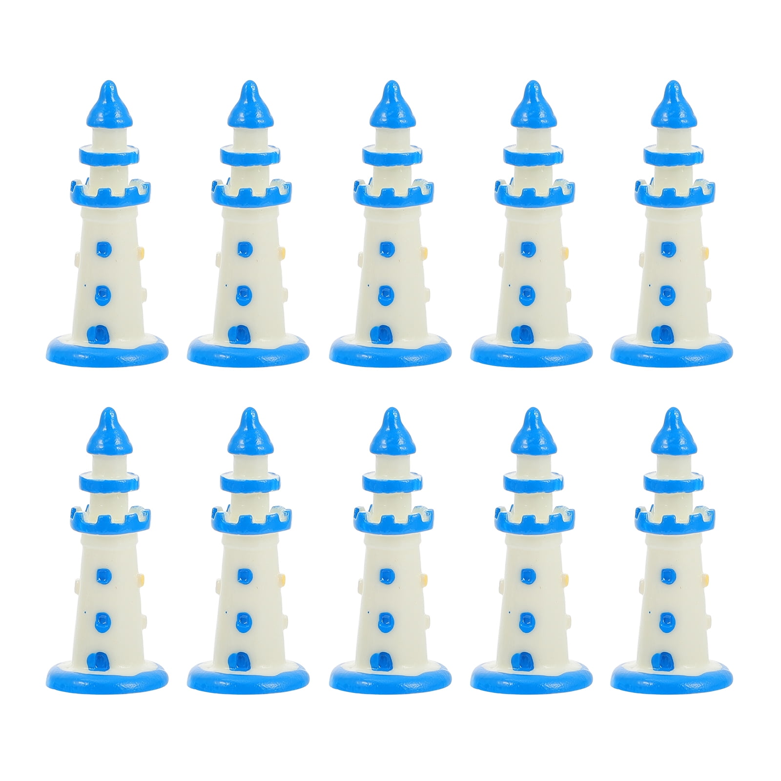 NUOLUX 10pcs Mini Resin Lighthouse Model -landscape DIY Doll House ...