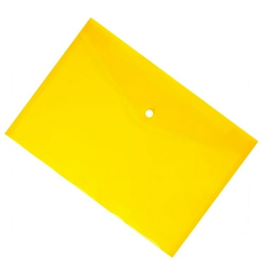 12 Pack Plastic Poly Filing Envelopes, Clear Document Folders Letter A4 ...