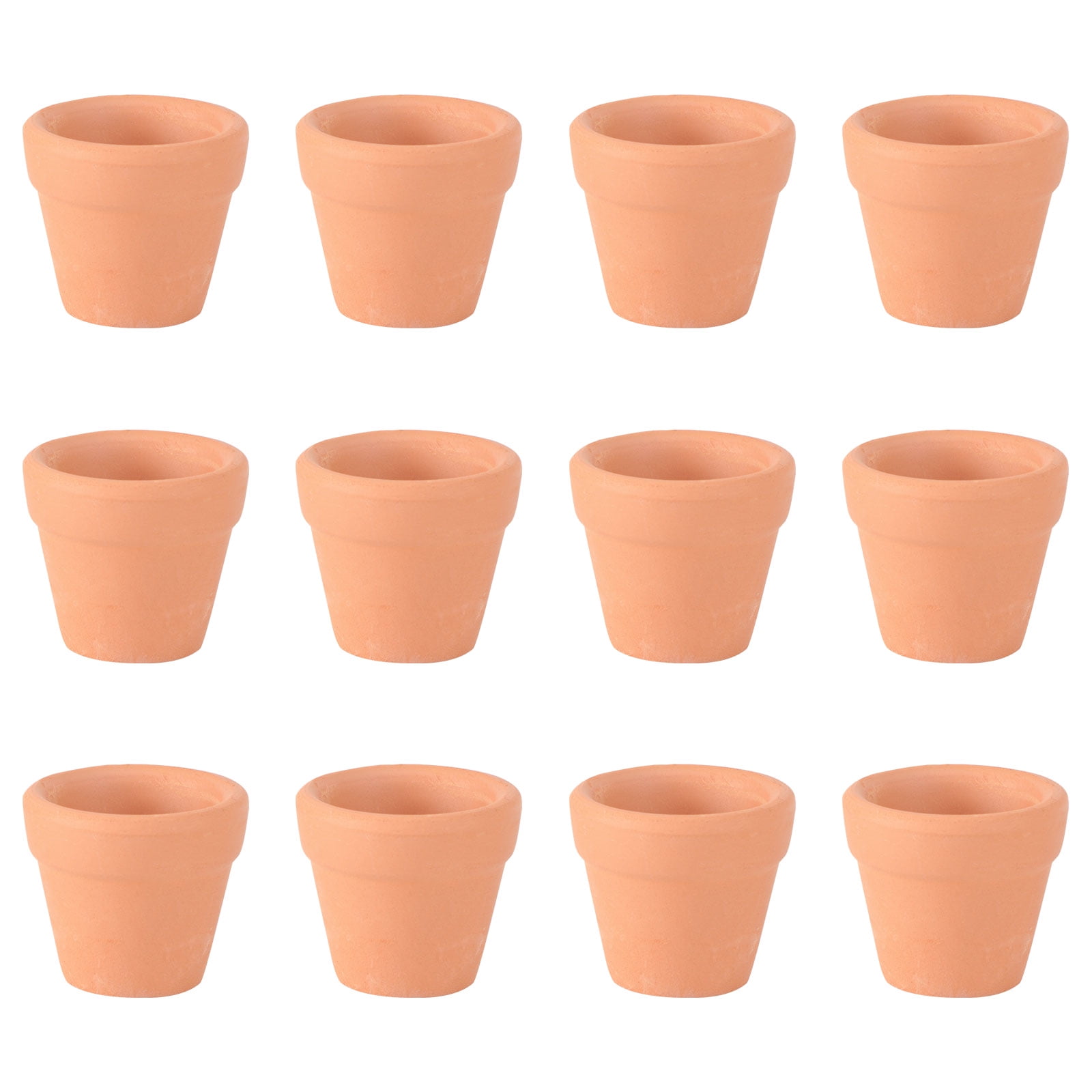 Tineasur Set of 12 Small Terracotta Planter Pots with Smooth Texture ...