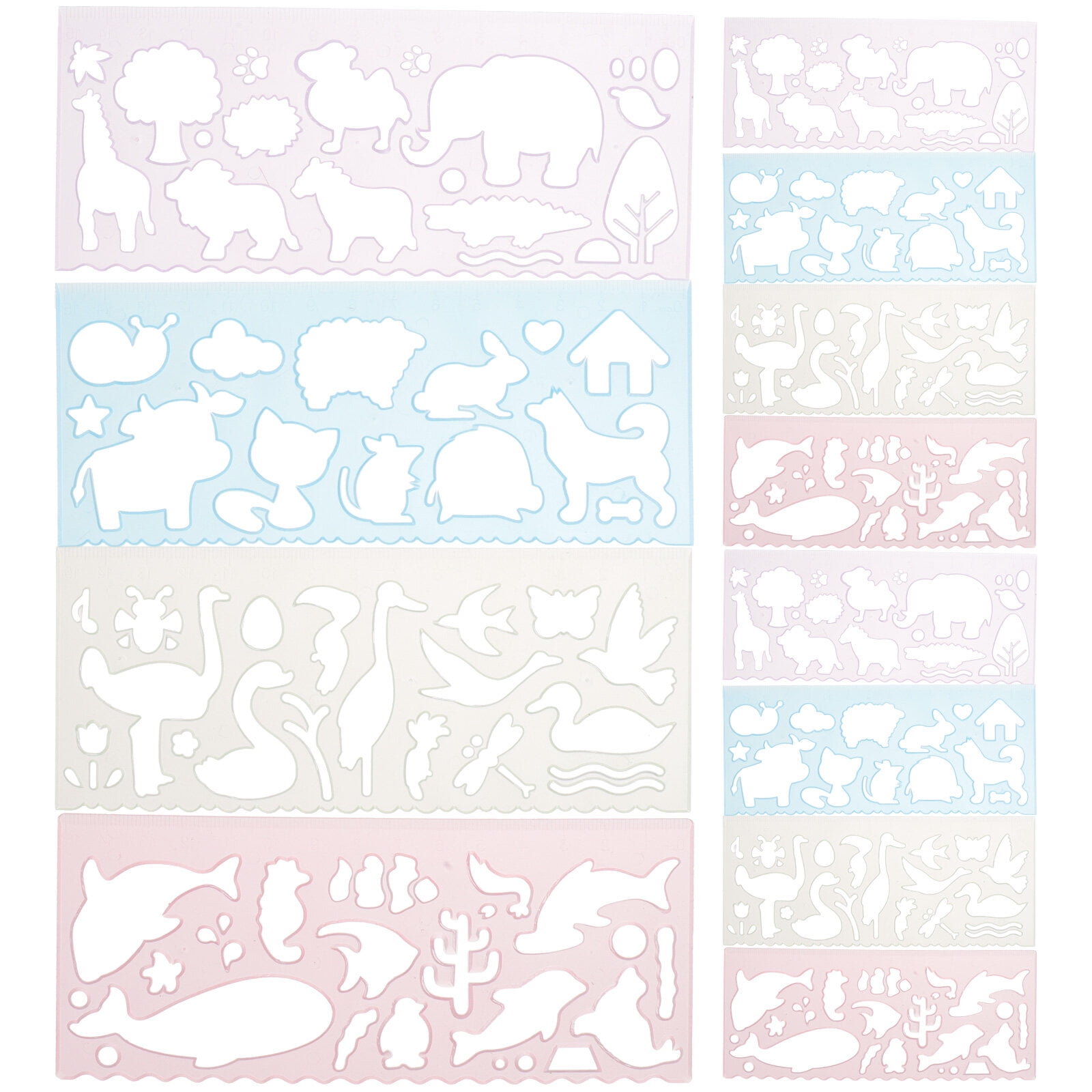 NUOLUX 12Pcs Animals Paint Templates Kids Paint Templates Painting ...