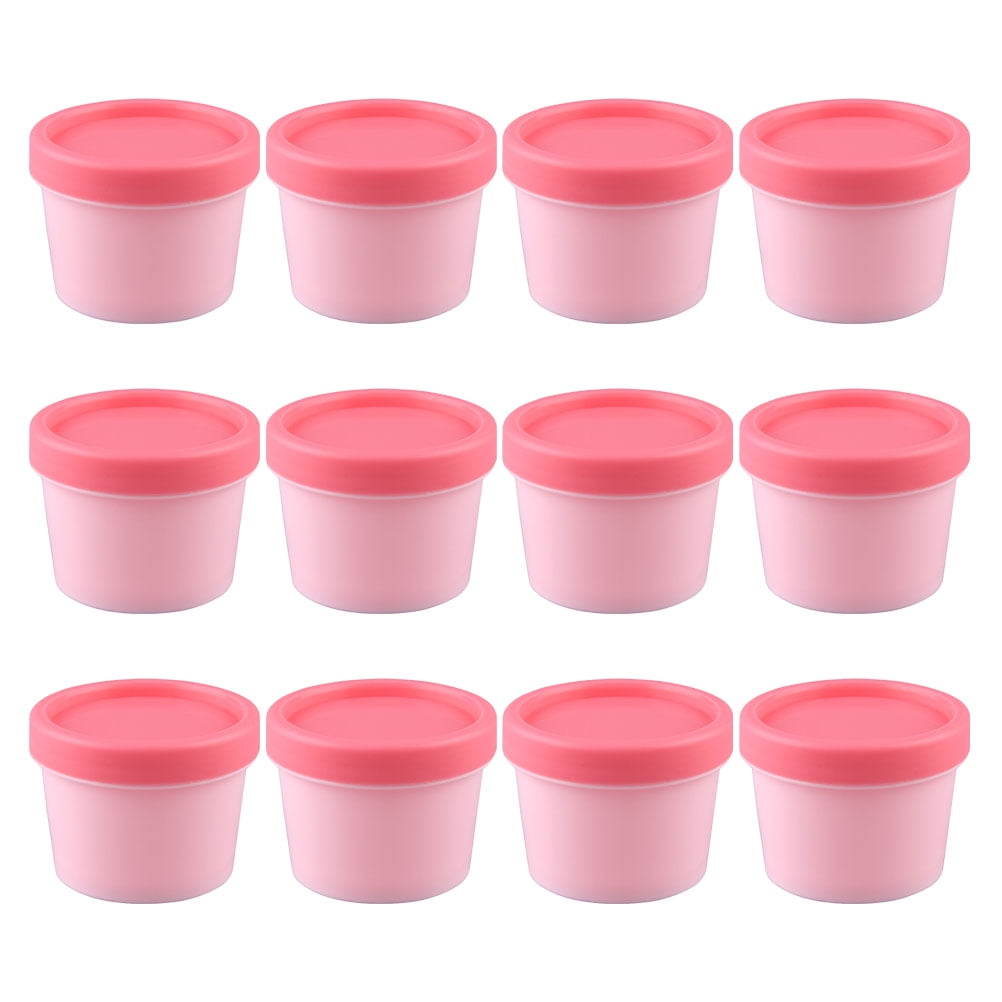 NUOLUX 12Pcs Empty Ice Cream Jars Facial Mask Containers Refillable ...