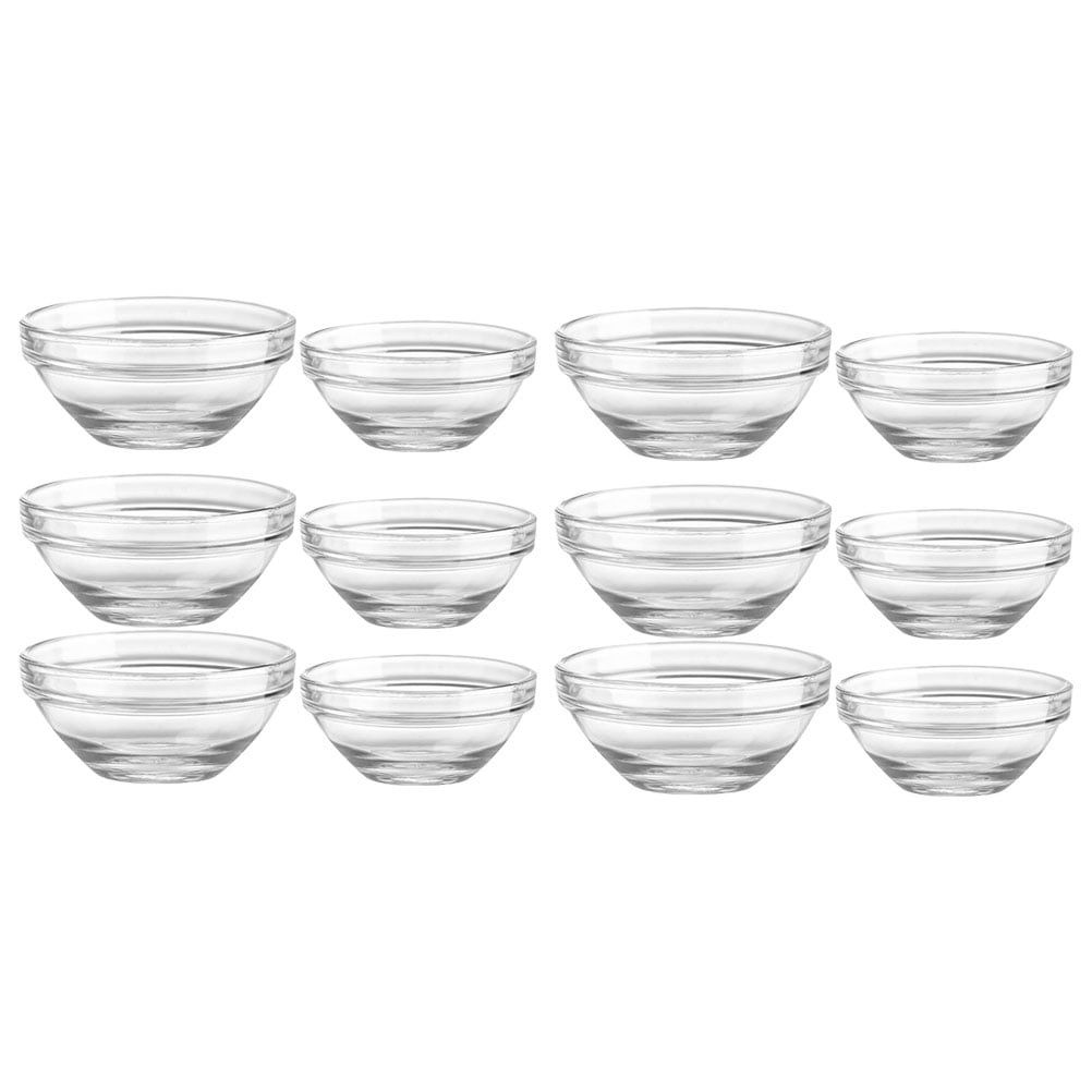 NUOLUX 12pcs Multi-function Glass Food Bowls, Stackable Kitchenware ...