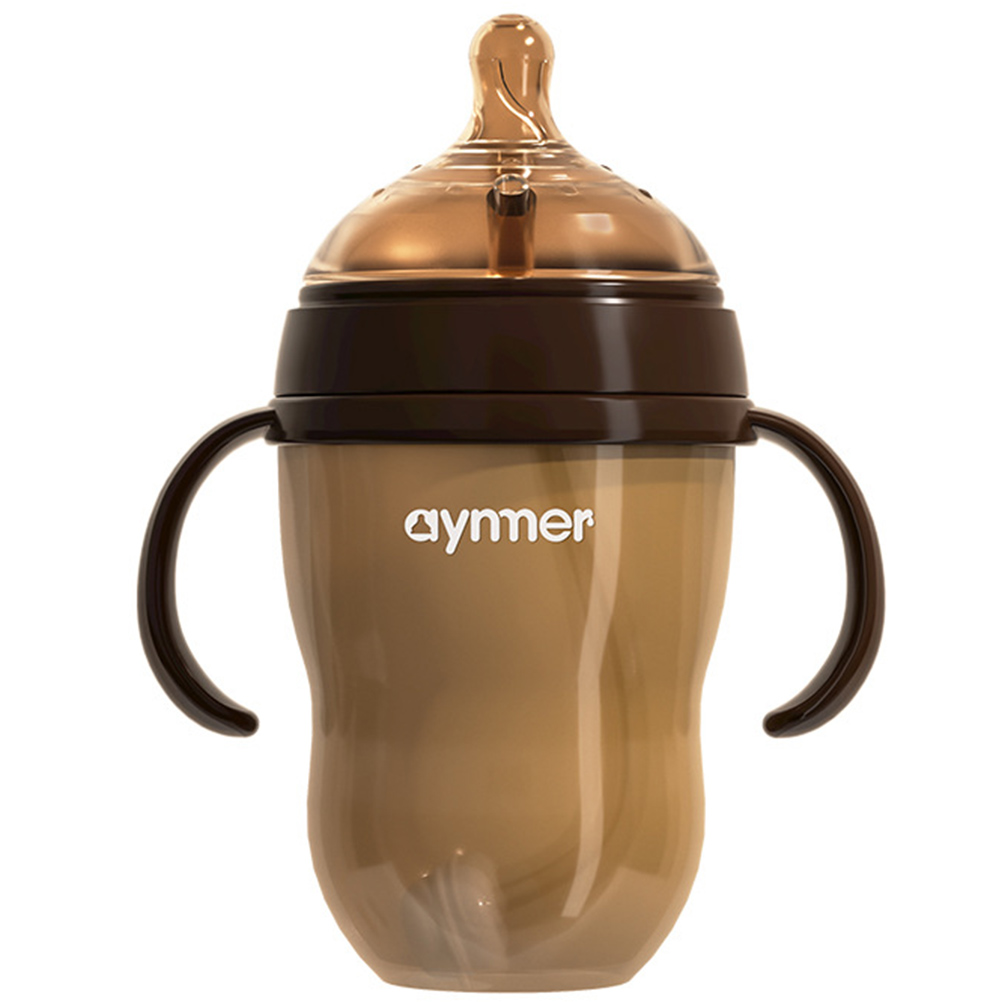 OUNONA Wide Mouth Silicone Nursing Bottle with AntiFlatulence System ...