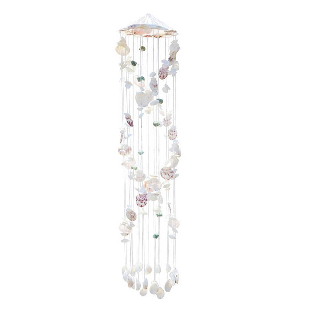 NUOLUX 1PC Wind Chimes Mediterranean Style Colorful Shell Spiral Wind ...