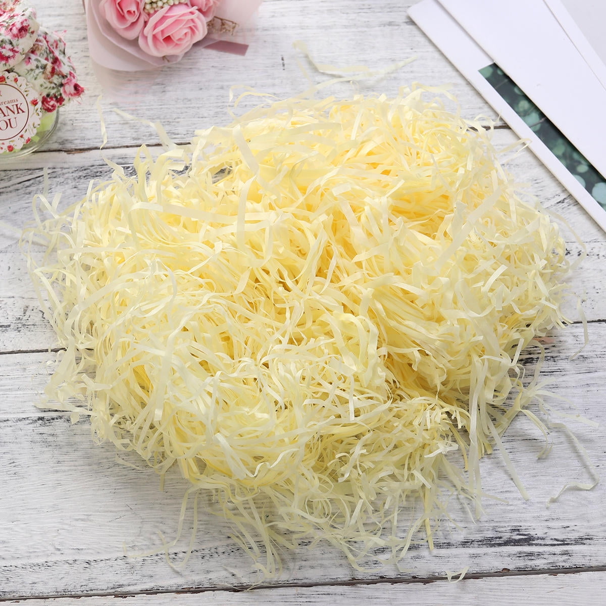 NUOLUX 1Pack Cut Paper Shred Filler Beige Yellow Shredded Paper For Box ...