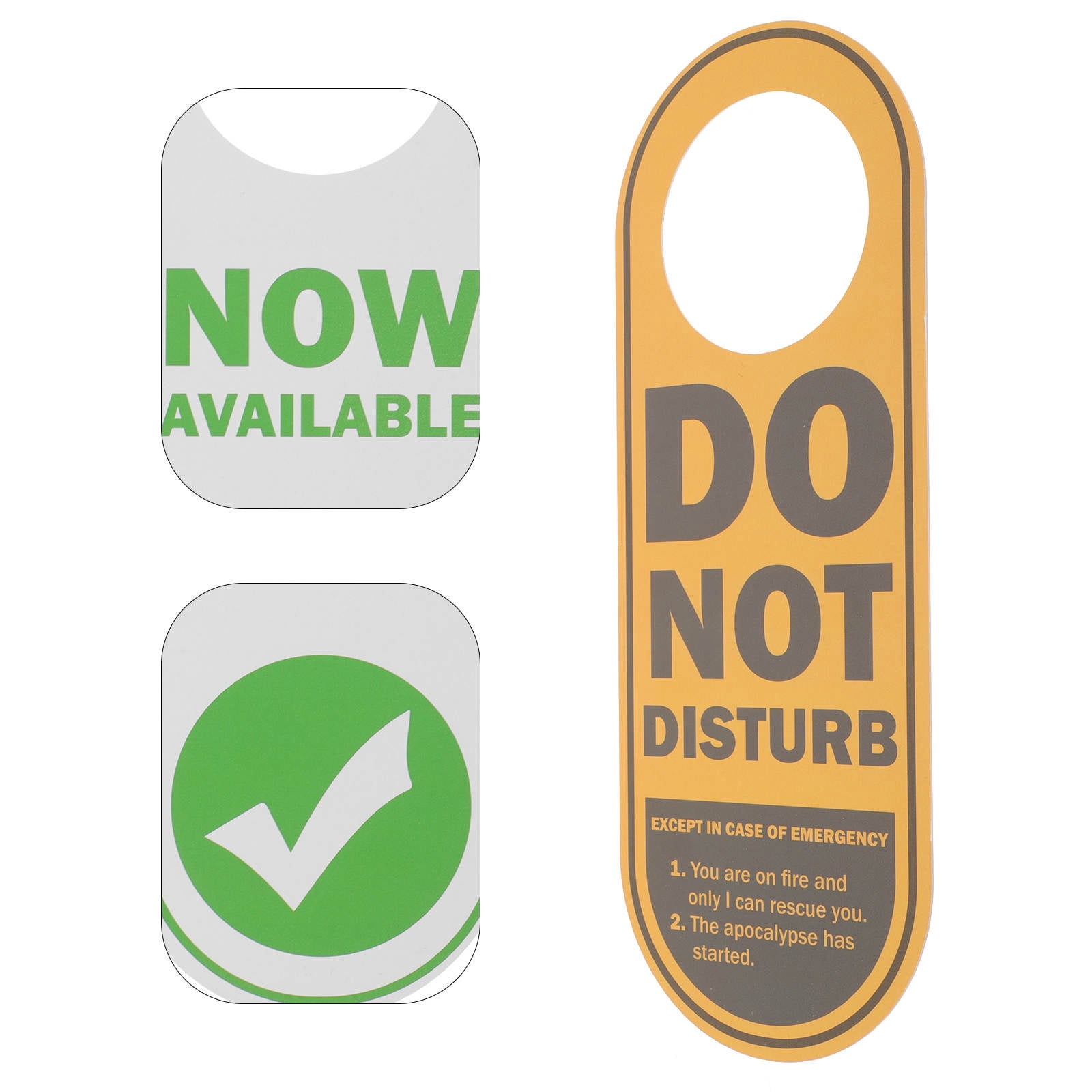 Toyandona Yellow PVC Door Sign Board Do Not Disturb Door Hanger for ...