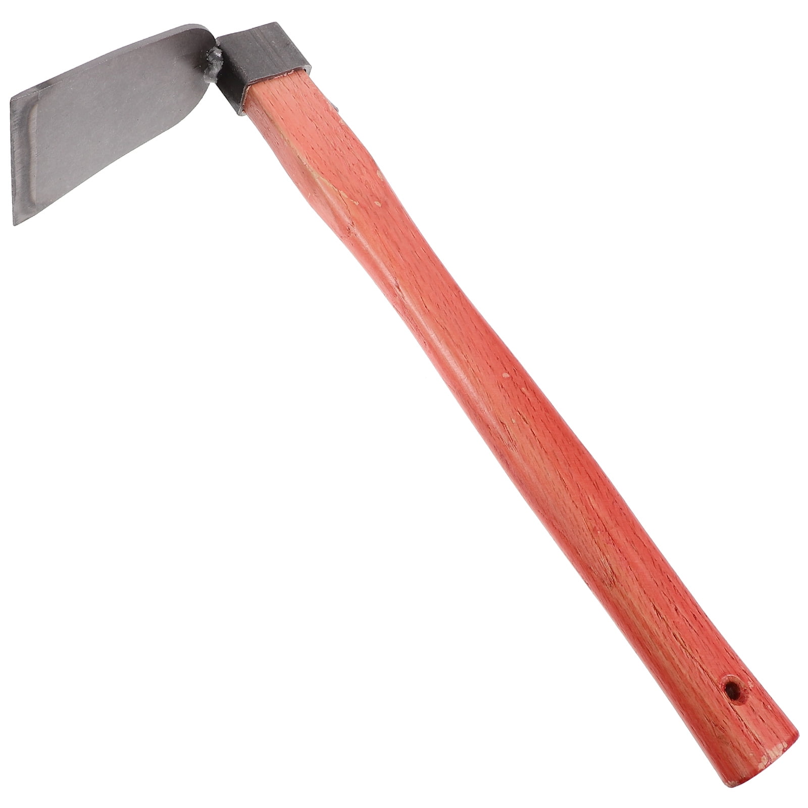 NUOLUX 1Pack Iron Wood L-Shaped Hoe for Gardening and Farming 11.6x5 ...