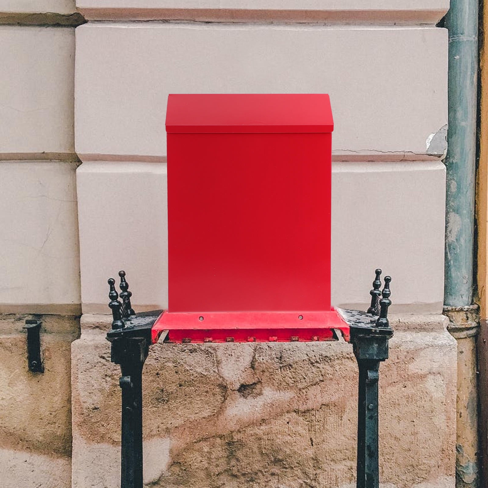 NUOLUX 1Pack Modern Wall Mailbox In Red For Outdoor Use With - Walmart.com