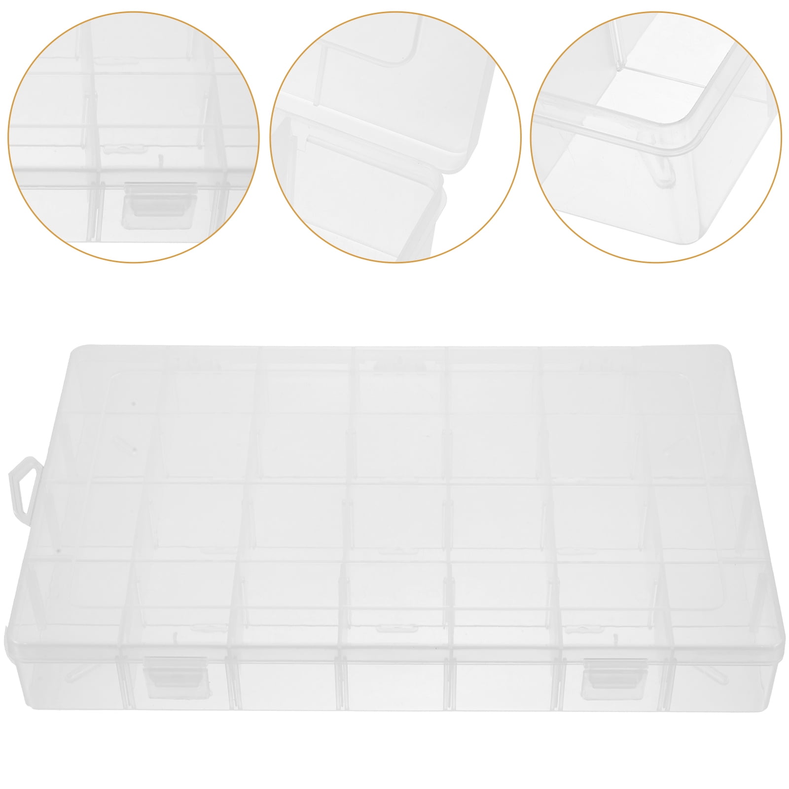 NUOLUX 1Pack Plastic Multi-Compartment Organizer Boxes Adjustable ...