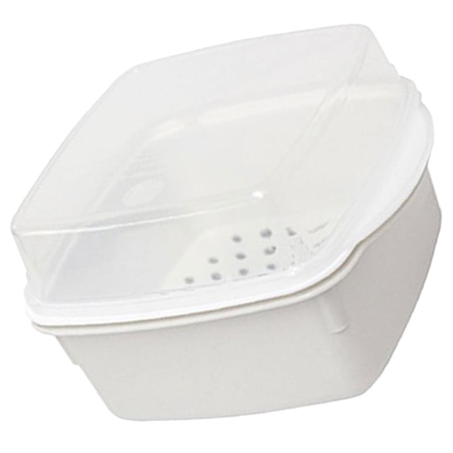 Toyandona Steaming Pot Vegetable Steamer Box White Plastic 1Pcs ...