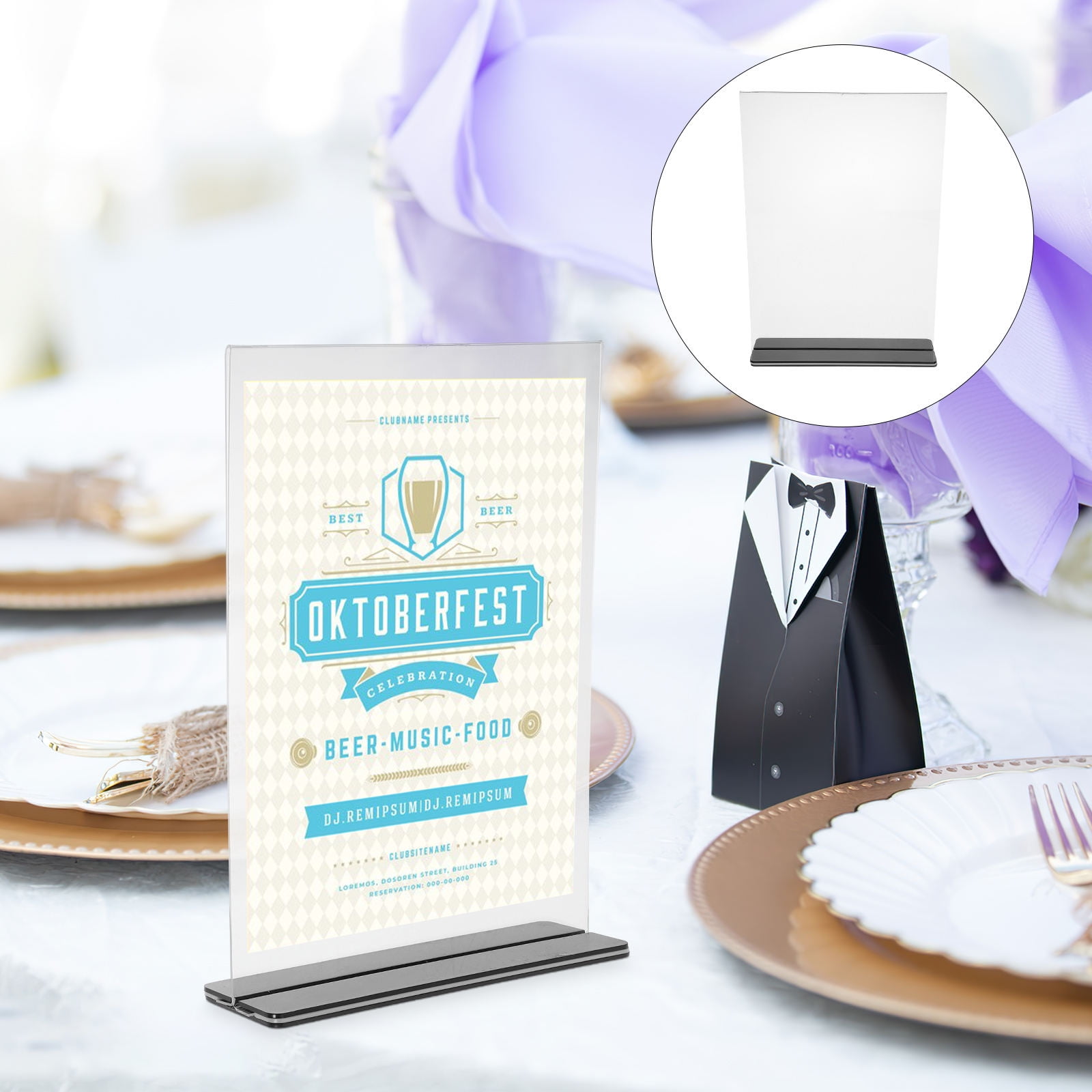 NUOLUX 1Pack Transparent A4 Size Price Tag Holder Nameplate Display ...