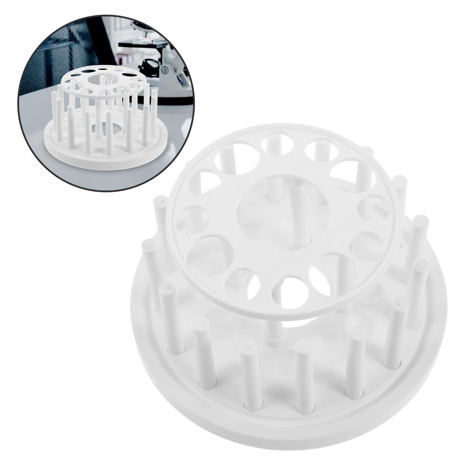 NUOLUX 1Pack White Plastic Test Tube Holder For Laboratory Setting Test ...